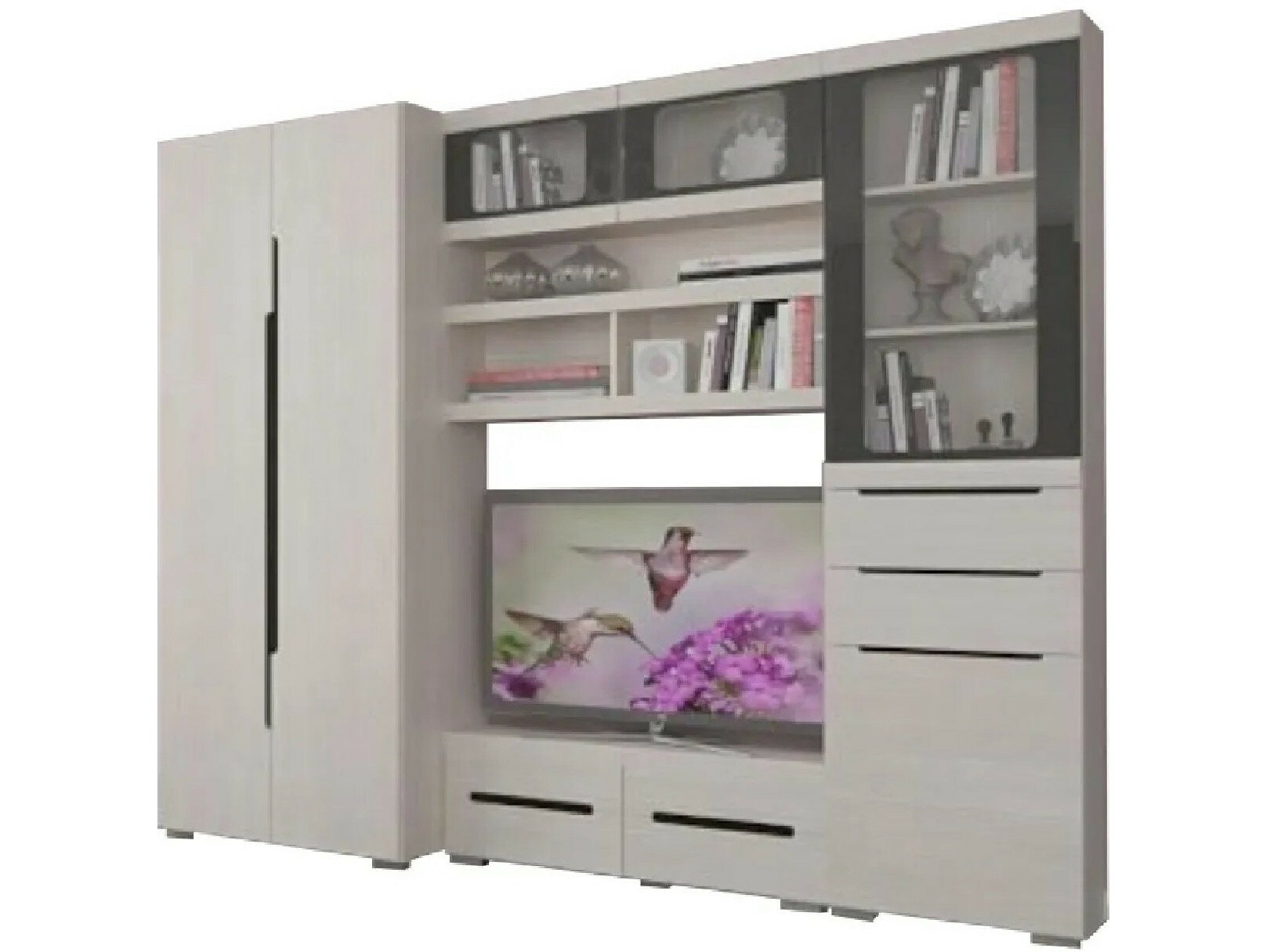 Гостиная Эколь вариант №1 (Сандал светлый)