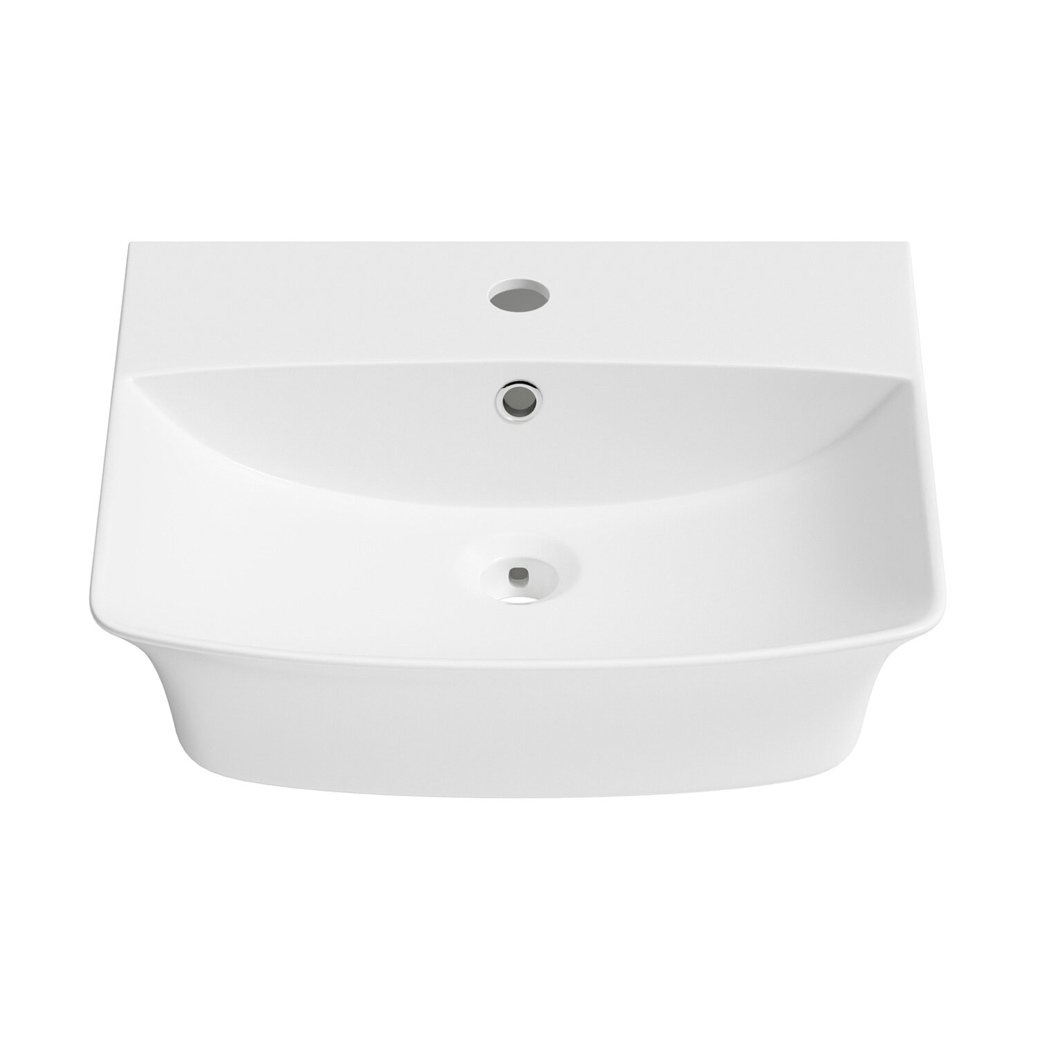 Подвесная или накладная раковина в ванную комнату Lavinia Boho Bathroom Sink 33311079: прямоугольная раковина, ширина умывальника 45 см, цвет глянцевый белый