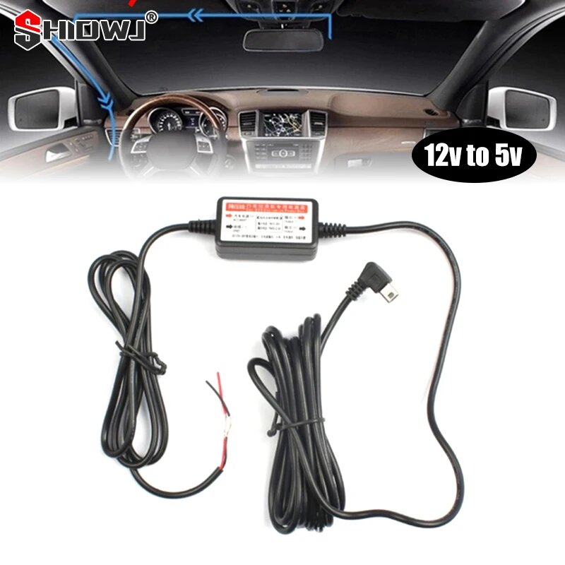 Мини/Micro USB-порт, проводной кабель, комплект автомобильного зарядного устройства, понижающий кабель от 12 В до 5 В для камеры, рекордера, DVR, эксклюзивный блок питания
