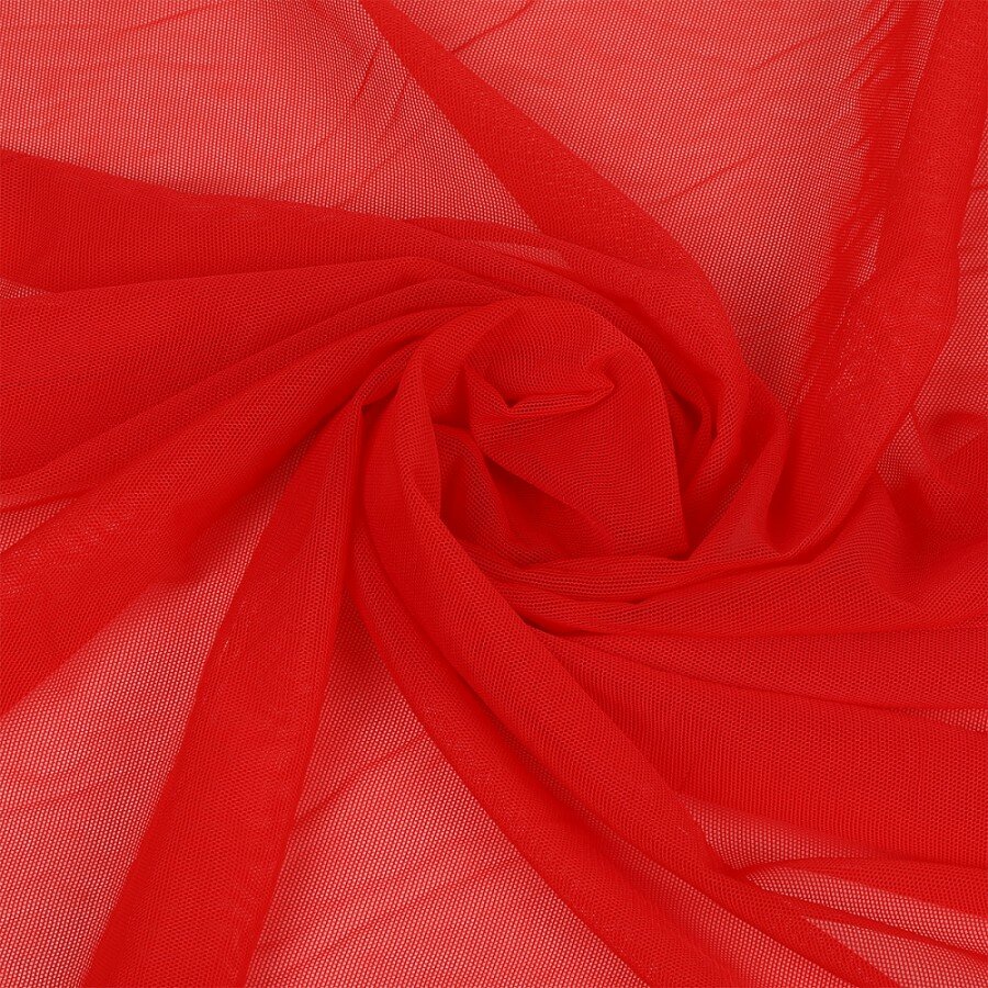 Сетка эластичная KRUZHEVO TBY.068 80г/м² ш.160см цв.100 красный уп.3м