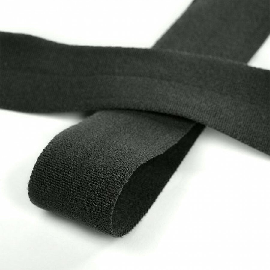 Резинка TBY бельевая (окантовочная матовая) 20мм ROM.20075S цв. S075 темно-серый уп.50 м