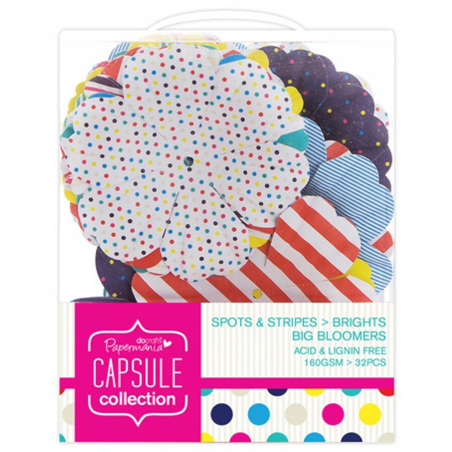 Декоративные элементы Крупные цветы Spots & Stripes Brights 8 см DOCRAFTS PMA368106