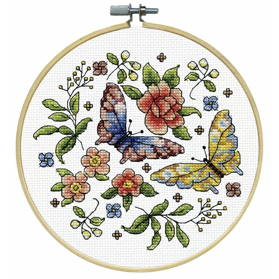 Набор для вышивания Бабочка 20 см DESIGN WORKS 7043