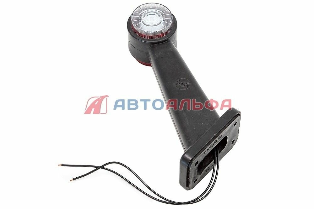 Фонарь габаритный ФГ-5.3716 LED КАМАЗ, МАЗ Н/О (плоский рассеиватель) красно-белый светодиодный