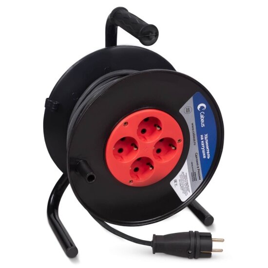 Удлинитель Cabeus силовой КГ 4000Вт 20м. на катушке (EC-C-4.0-FR-G-20)