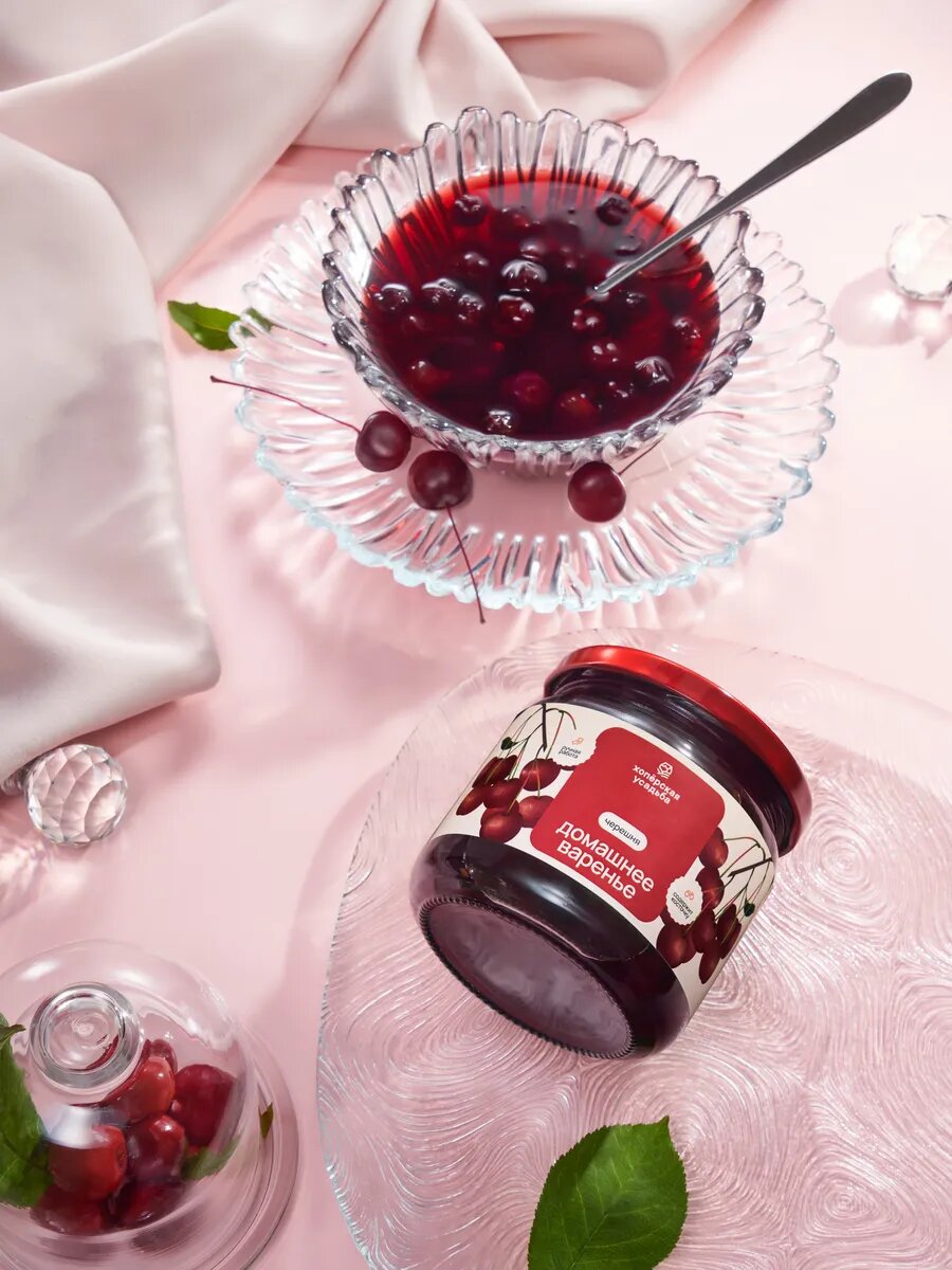 Домашнее варенье черешни , 450гр