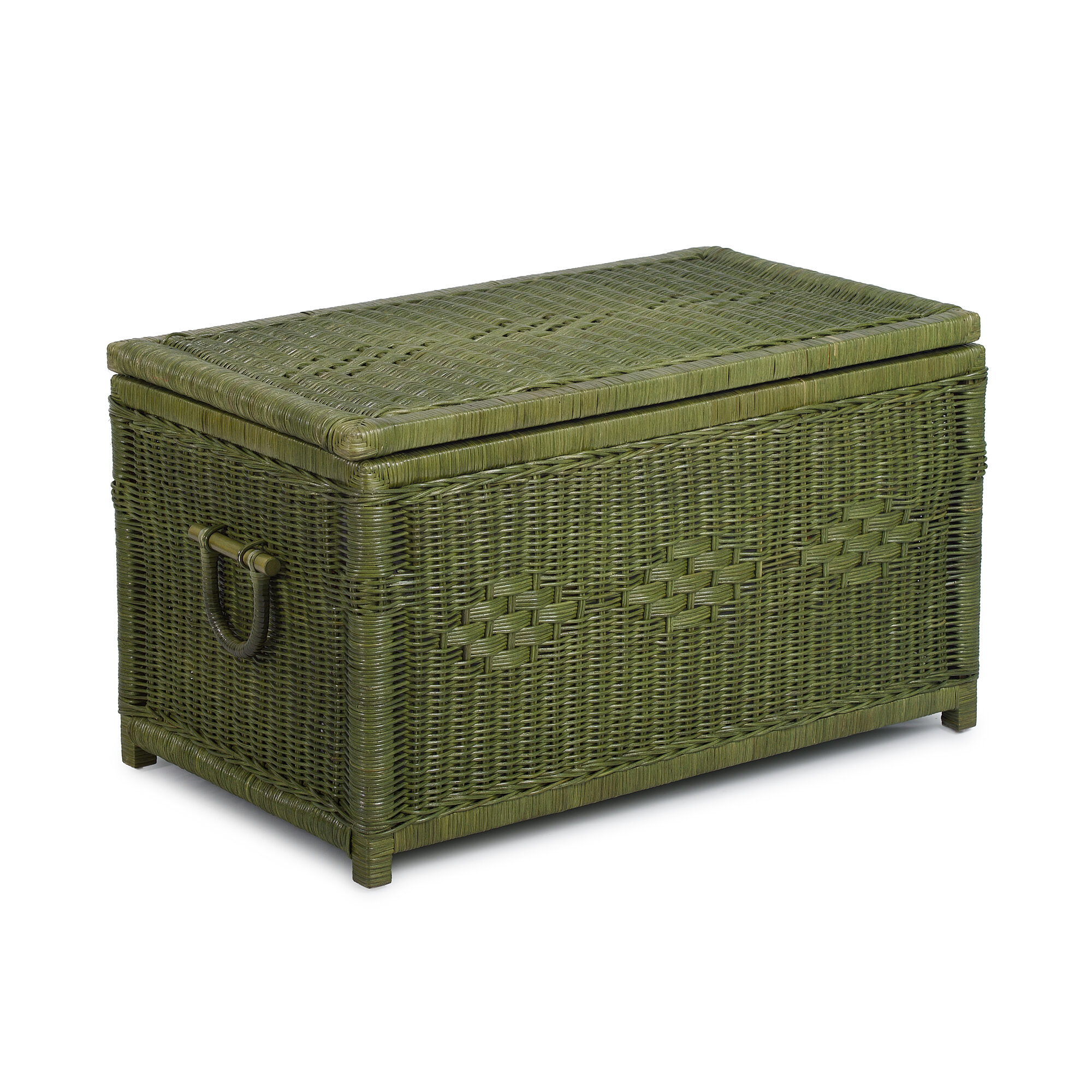 Сундук из натурального ротанга 19/14, цвет олива