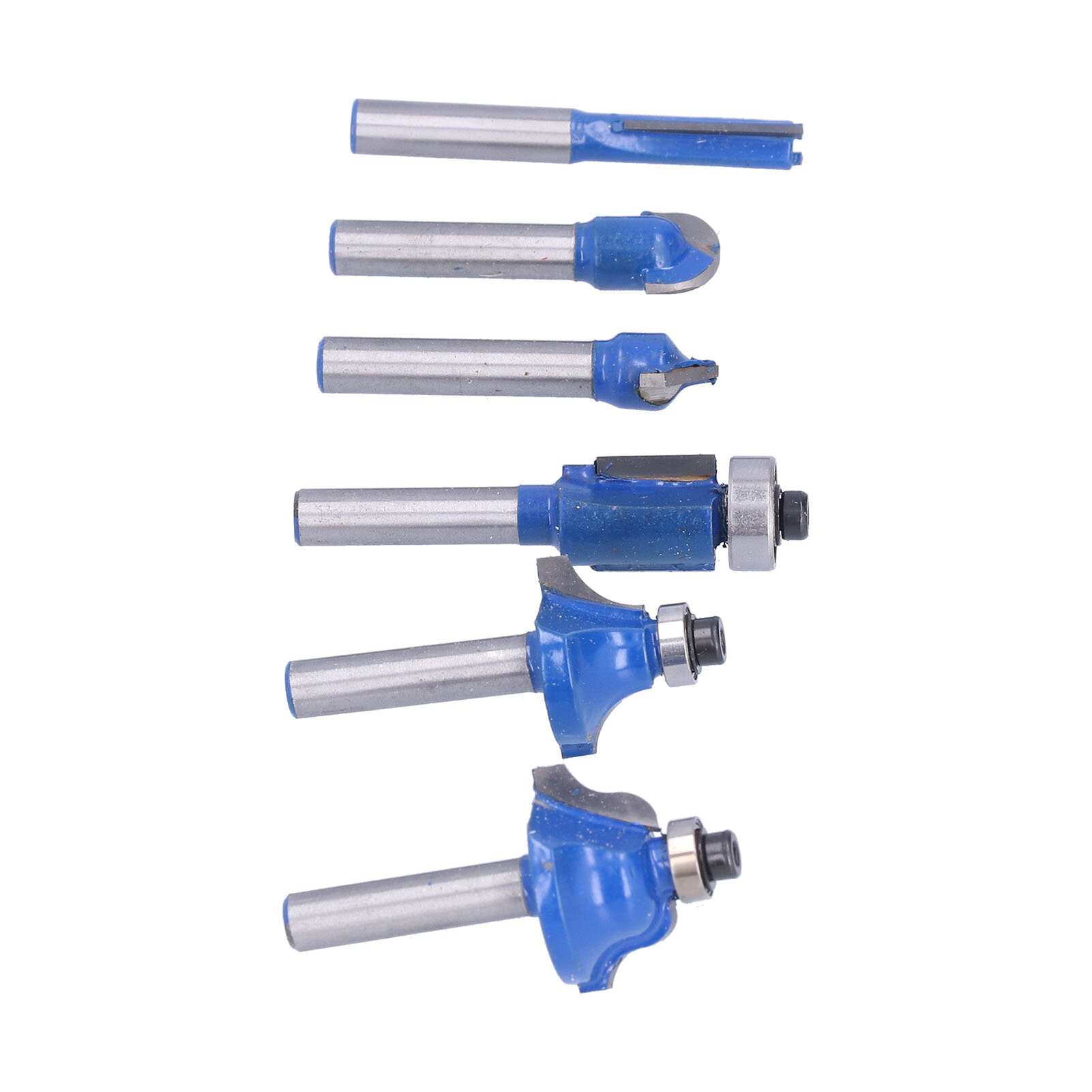 Набор фрез из 6 шт, 6,35 мм, стабильный сплав, высокая термостойкость, прочный фрезерный станок, биты по дереву