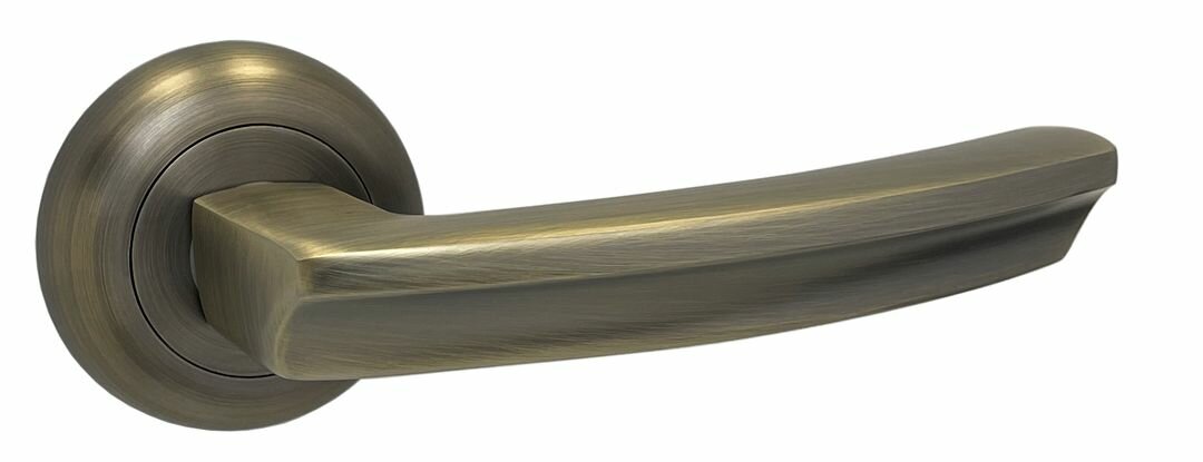 Ручка дверная для межкомнатной или входной двери MIAMI бронза матовая (круглая розетка)