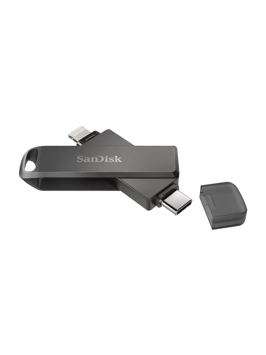 Флеш-накопитель SanDisk Phone Drive Ixpand Flash Drive USB 3.2 Gen 1 Type-C / Lightning 64 ГБ. Цвет: черный