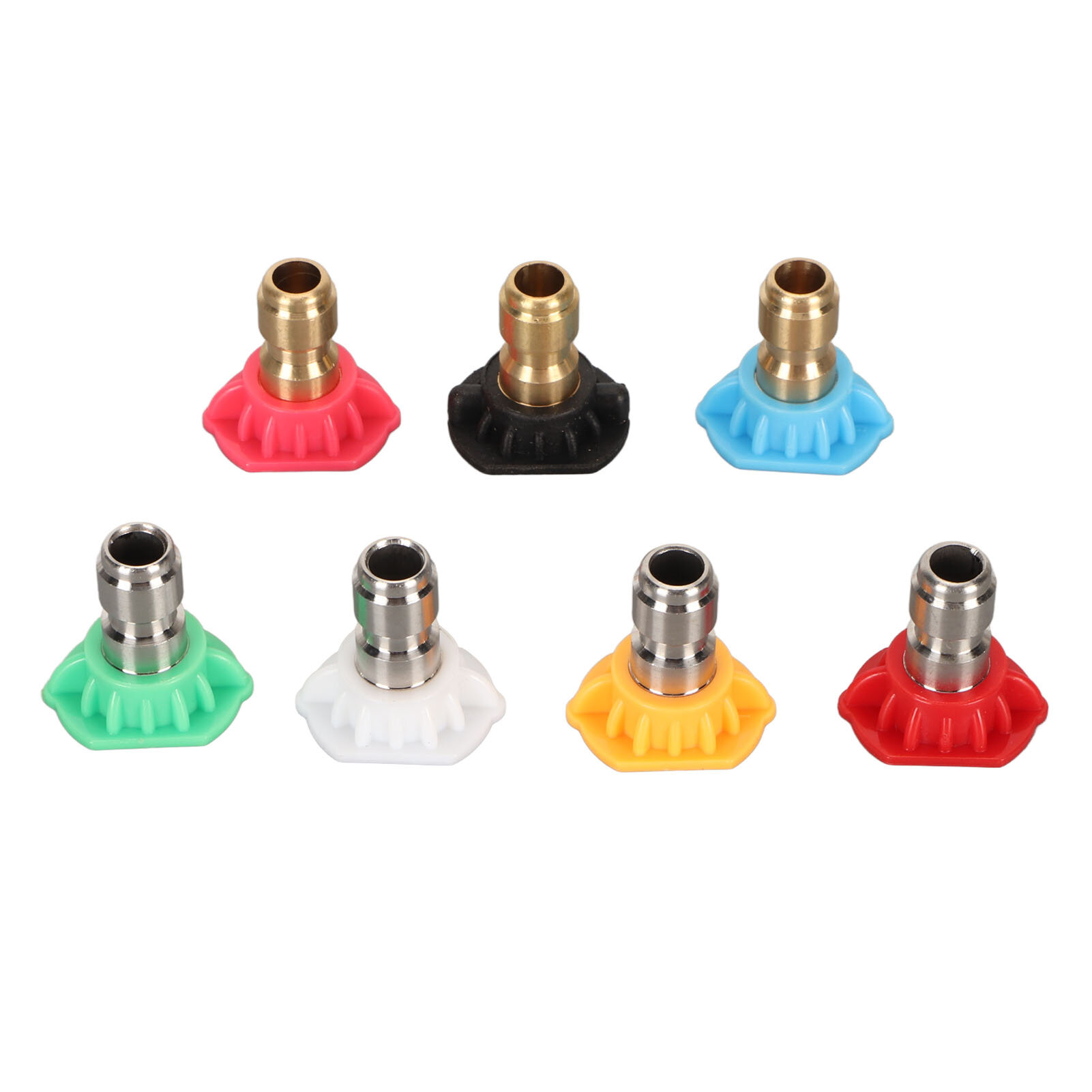 Насадка для водяного пистолета высокого давления 1/4 дюйма, 7 цветов, веерообразная, многофункциональная, распылительная насадка для мойки высокого давления