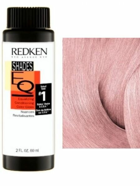 Redken Shades Eq Color Pastel Pink - Краска-блеск без аммиака для тонирования и ухода пастель розовый 60 мл