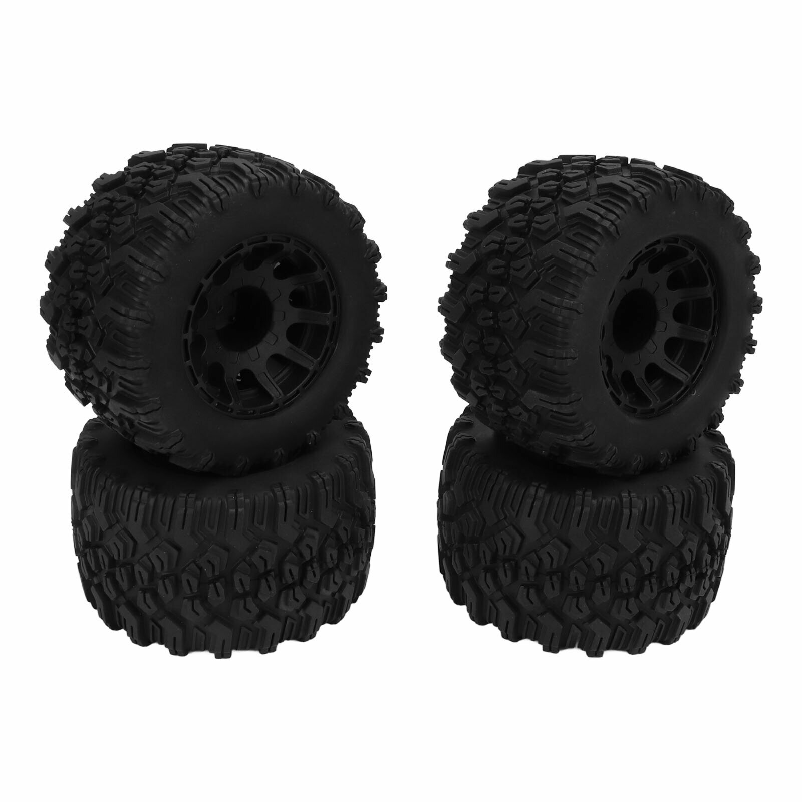 4шт RC Monster Truck Шины Черная Резина Пластик 12 мм Шестигранные RC Аксессуары для Redcat для HPI для HSP для 1/10