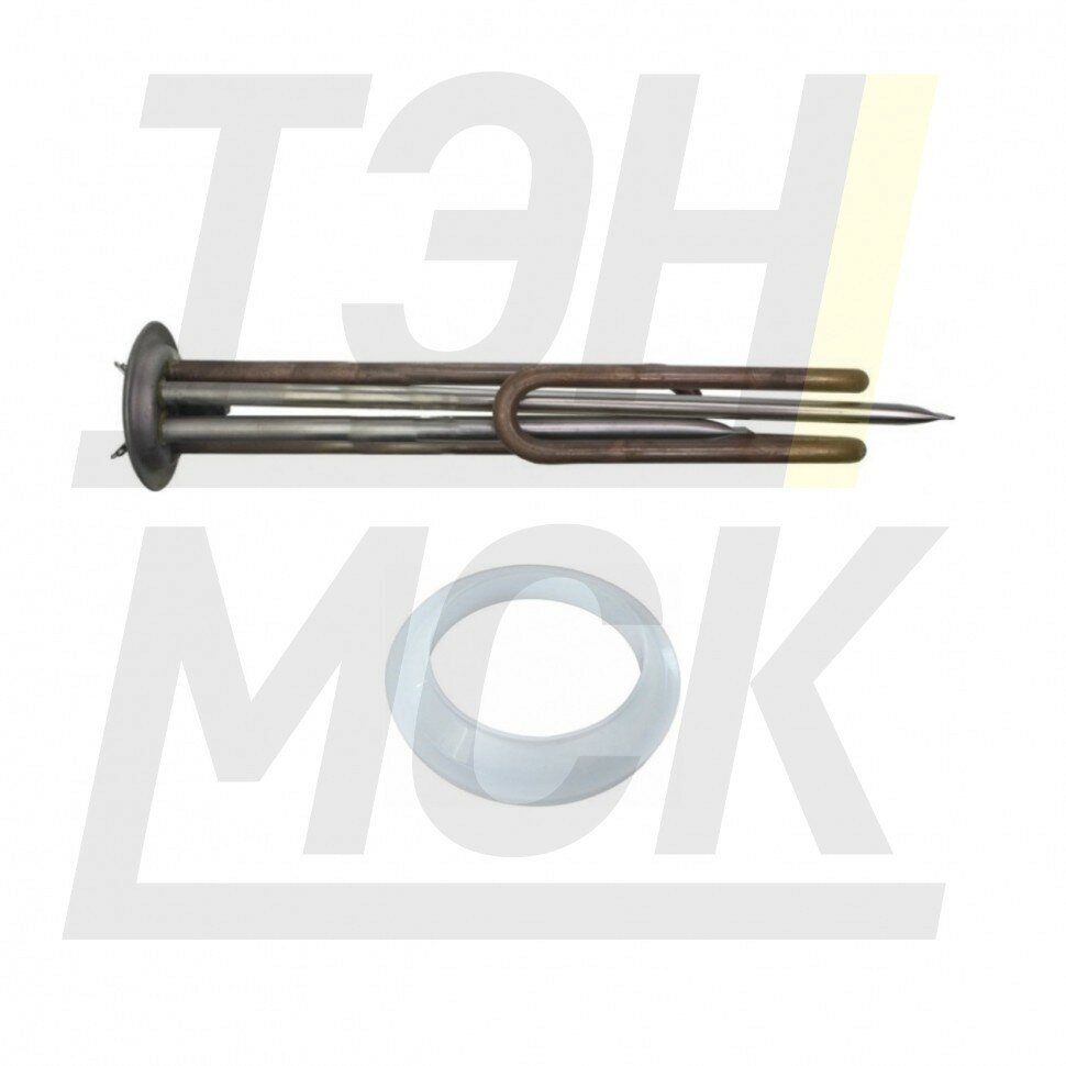 Комплект ТЭН 2кВт (2000Вт) RF для водонагревателя Thermex, Garanterm, Electrolux EWH, Timberk под анод М6, клеммы под винт + прокладка, 10122K1