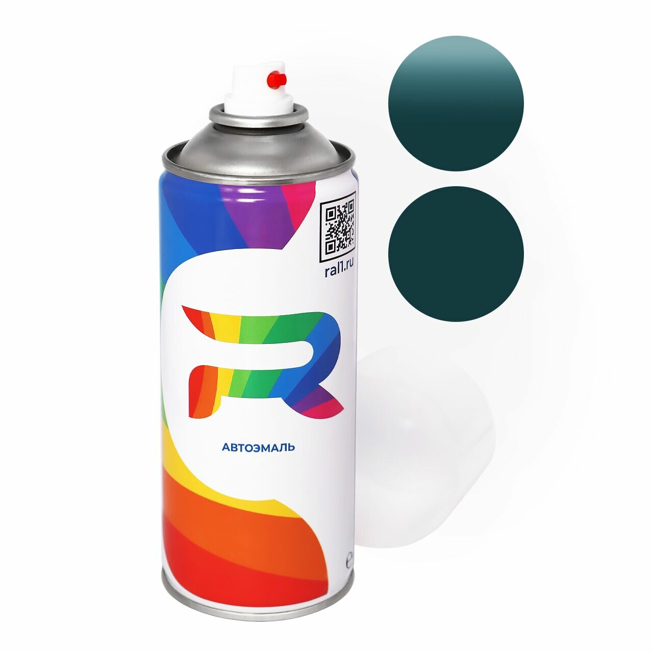 Автоэмаль аэрозольная VAZ 404, 874 - Петергоф (Базовая краска, Солид, Сине-зеленый) баллон 520 мл.