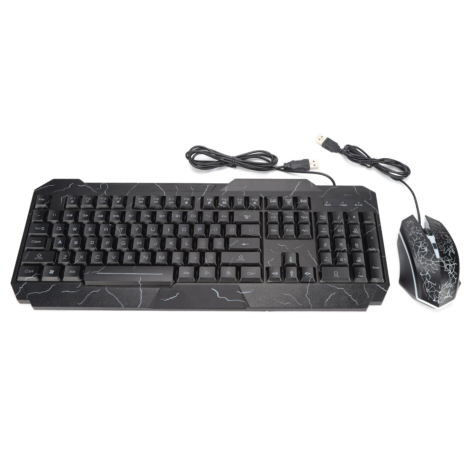 Набор проводной клавиатуры и мыши с подсветкой, для ПК.