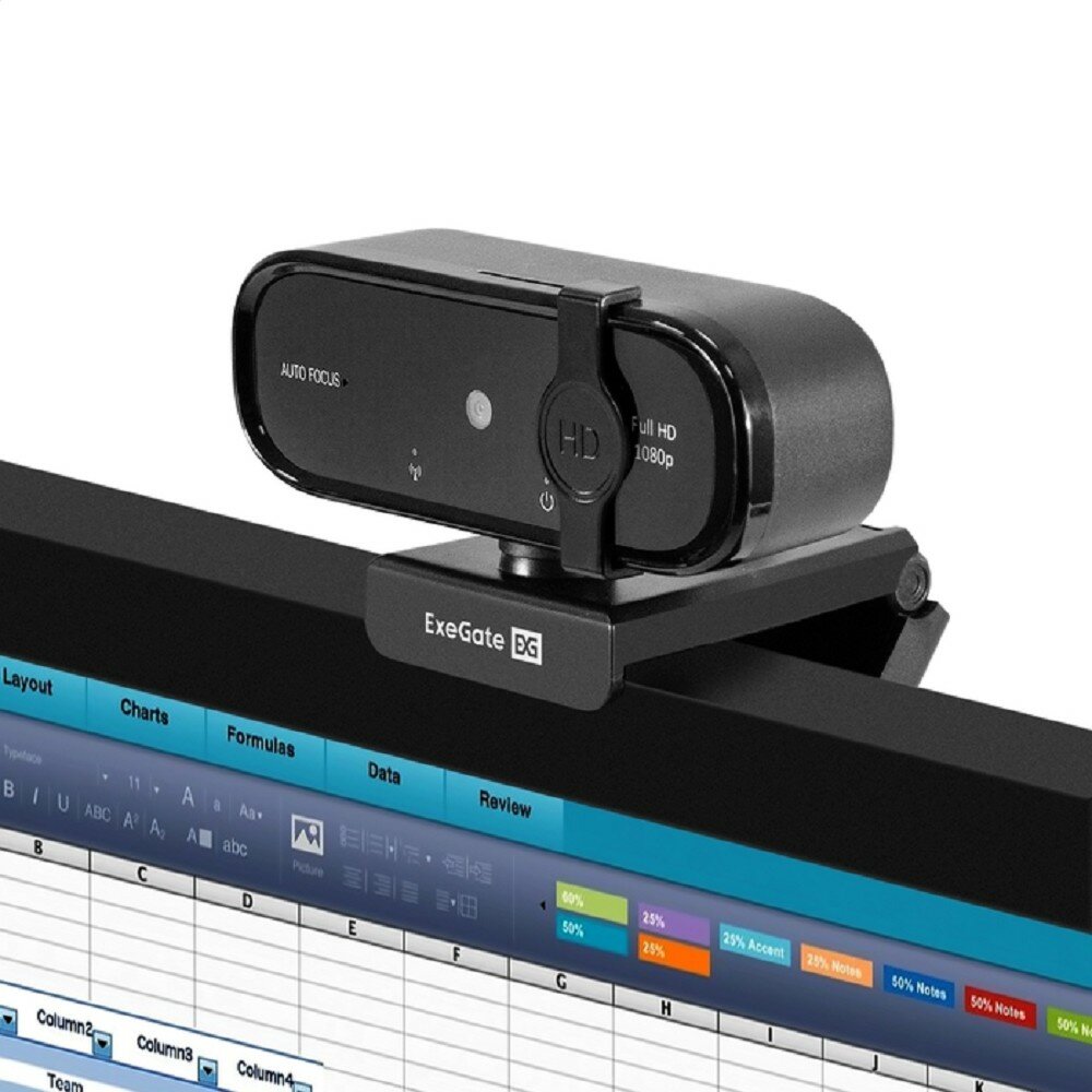 Веб-камера EX297680RUS Exegate, Черный