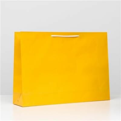 Подарочный пакет КНР желтый ламинированный, 38 х 53 х 13 см