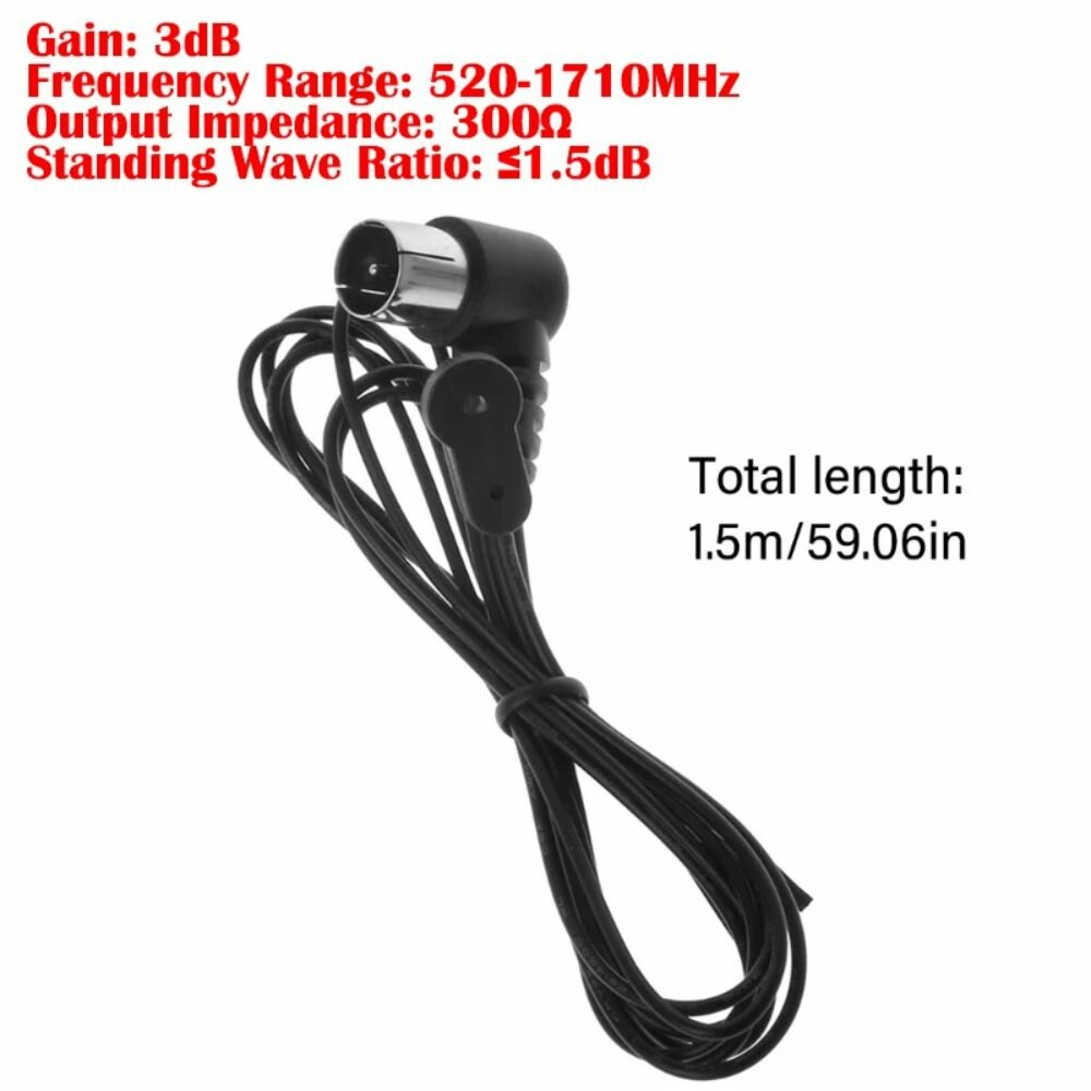 Антенна FM-радио, адаптер типа F, 75 Ом, несимметричный штекер, комнатная стереосистема для Yamaha, JVC, Sony, Sherwood, Pioneer, Eonon, Panasonic Audio