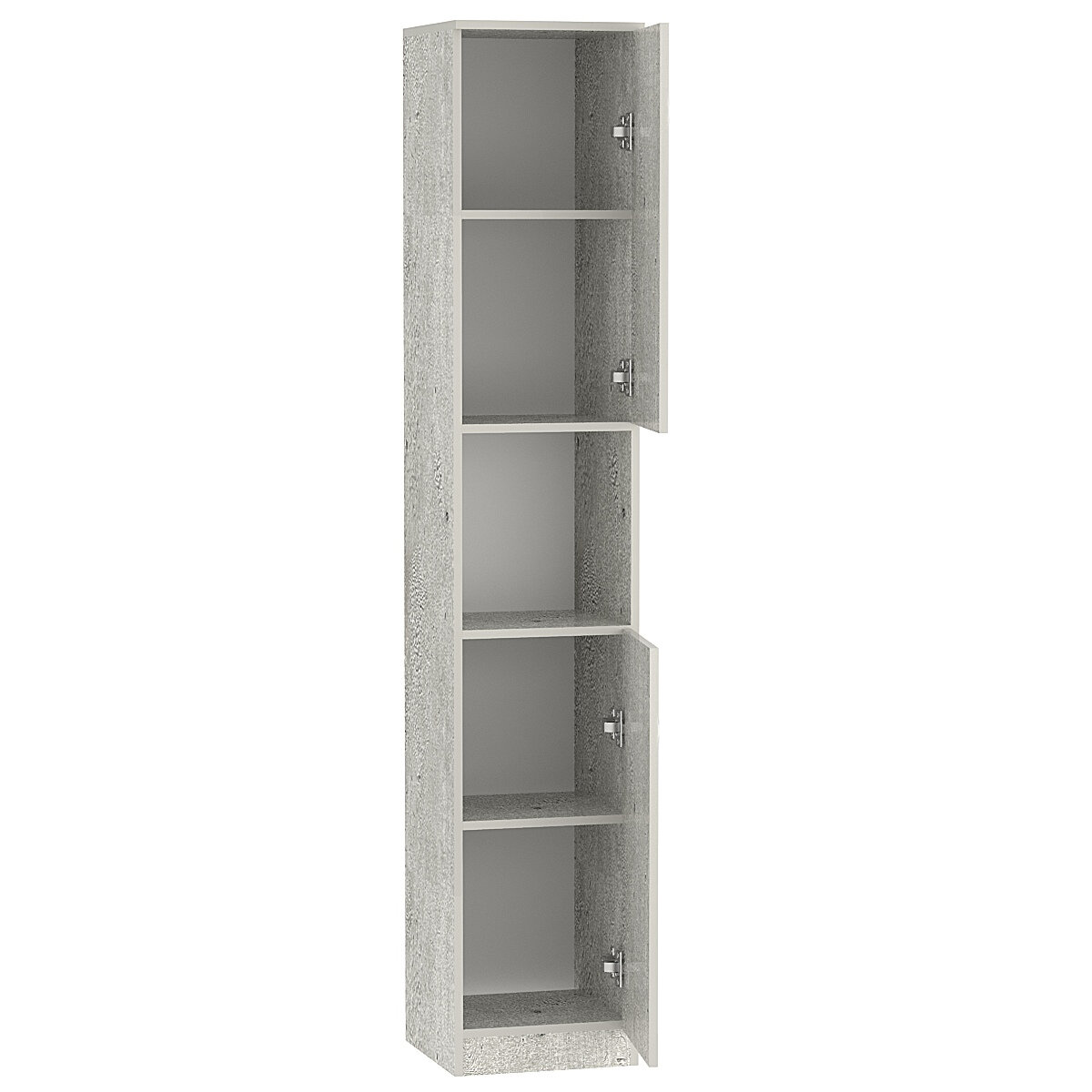 Шкаф офисный с нишей узкий Ш-46, Метрополитан Грей. Производитель товара - компания ТОБ.