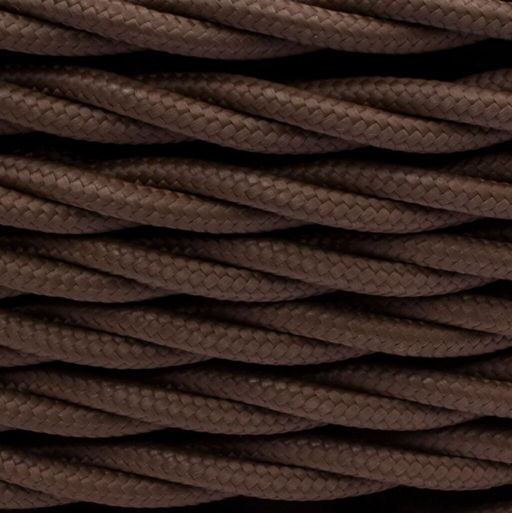 Провод витой Bironi B1-424-72-50 бытовой пугвнг-ls 2х1.5 кв. мм, декоративный, коричневый матовый, длина 1 метр