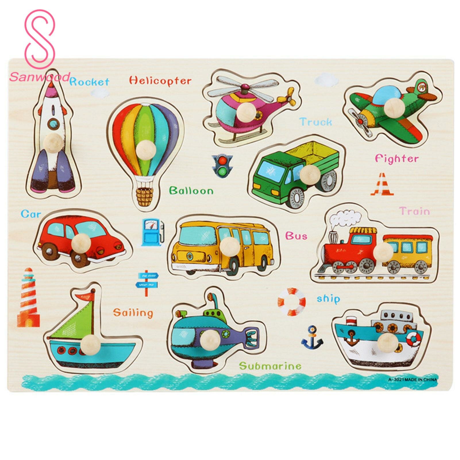 Головоломка с животными Креативная детская деревянная игрушка-головоломка с алфавитом