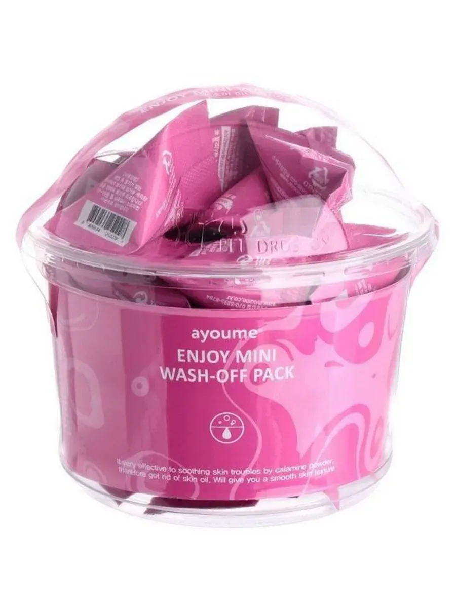 Маска Ayoume Enjoy Mini Wash-Off Pack для лица успокаивающая, 200*3 г