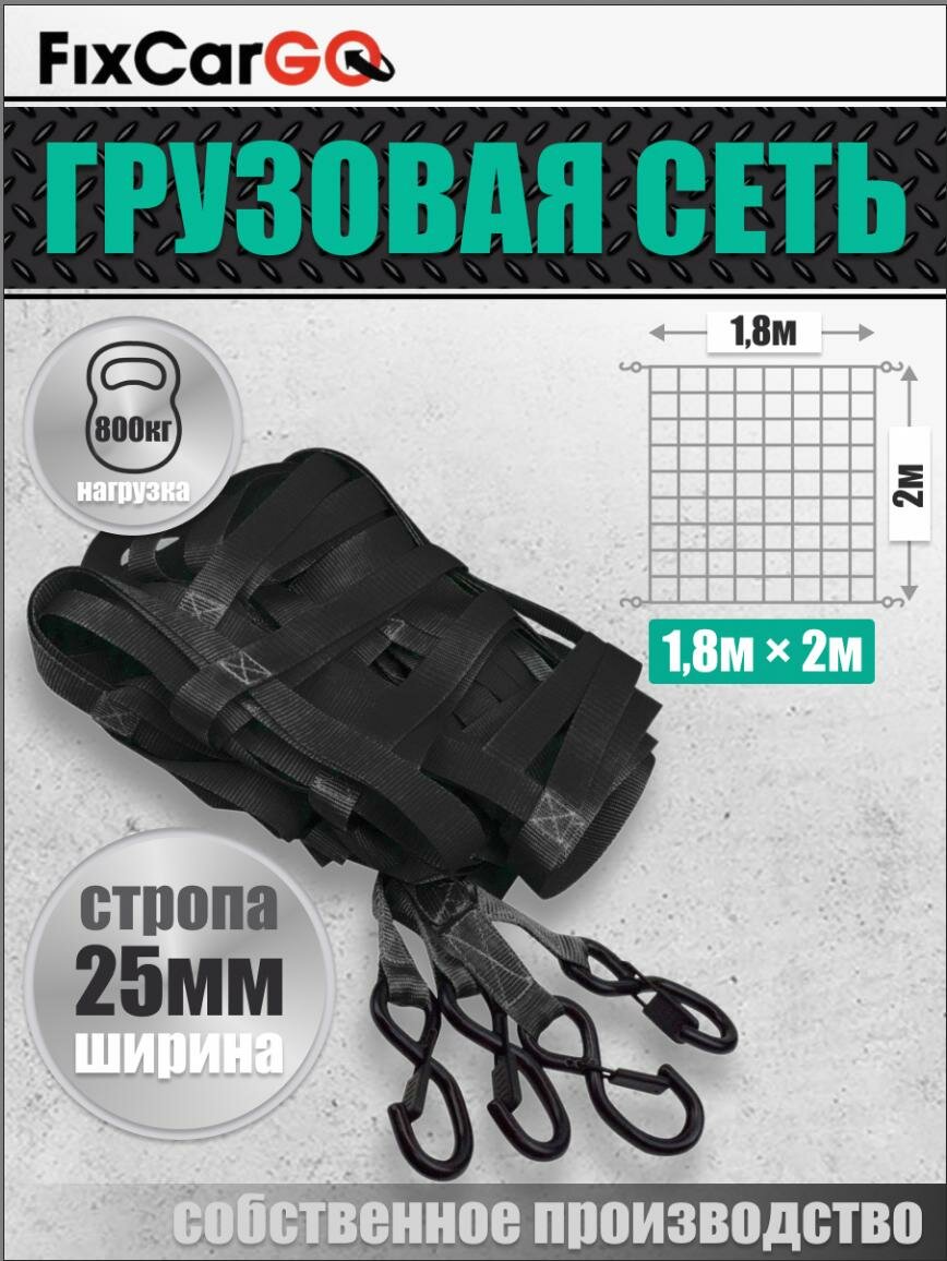 Грузовая сеть 25 мм. 1800*2000 мм.