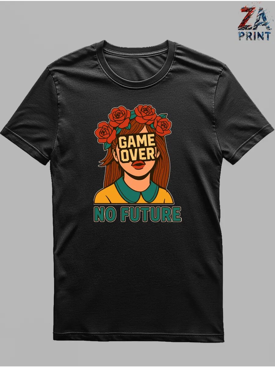 Футболка девушка game over