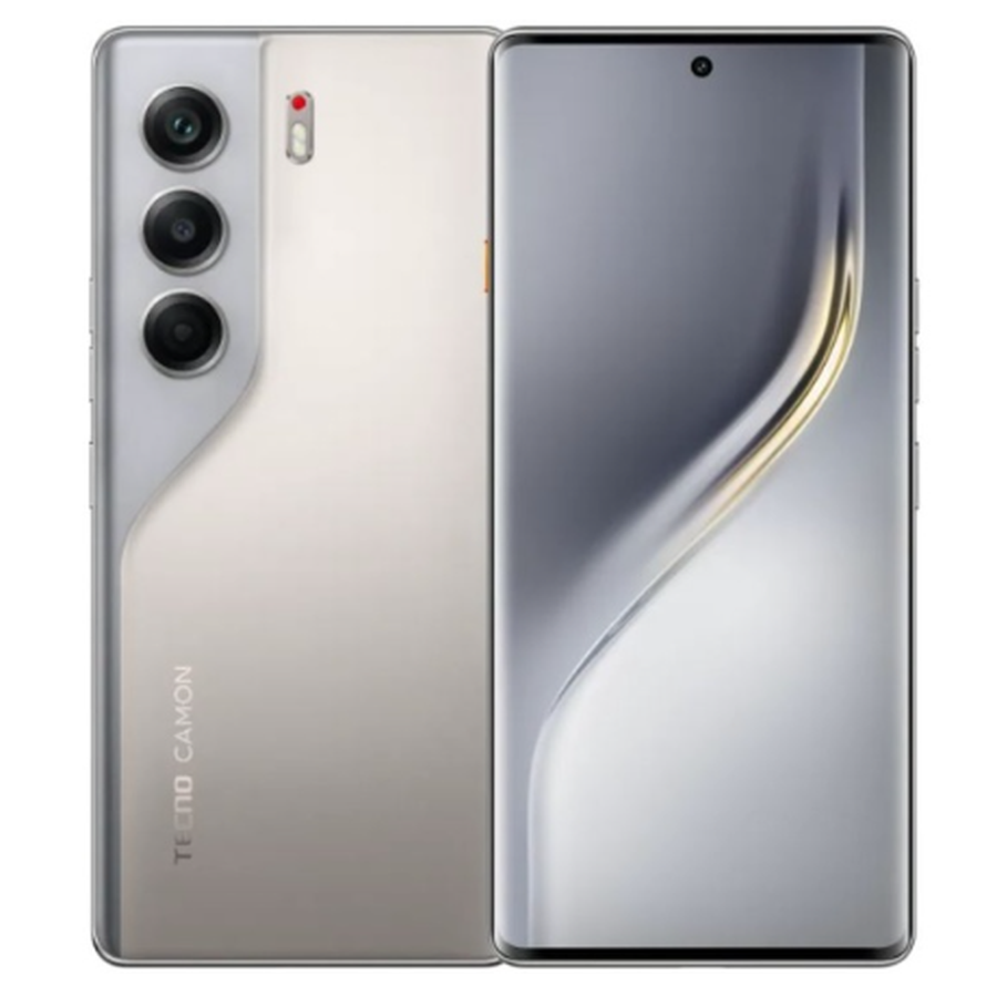6,78" Смартфон TECNO Camon 40 Pro 5G 12/256 ГБ (CM7 256+12 SANDY TITANIUM) серый