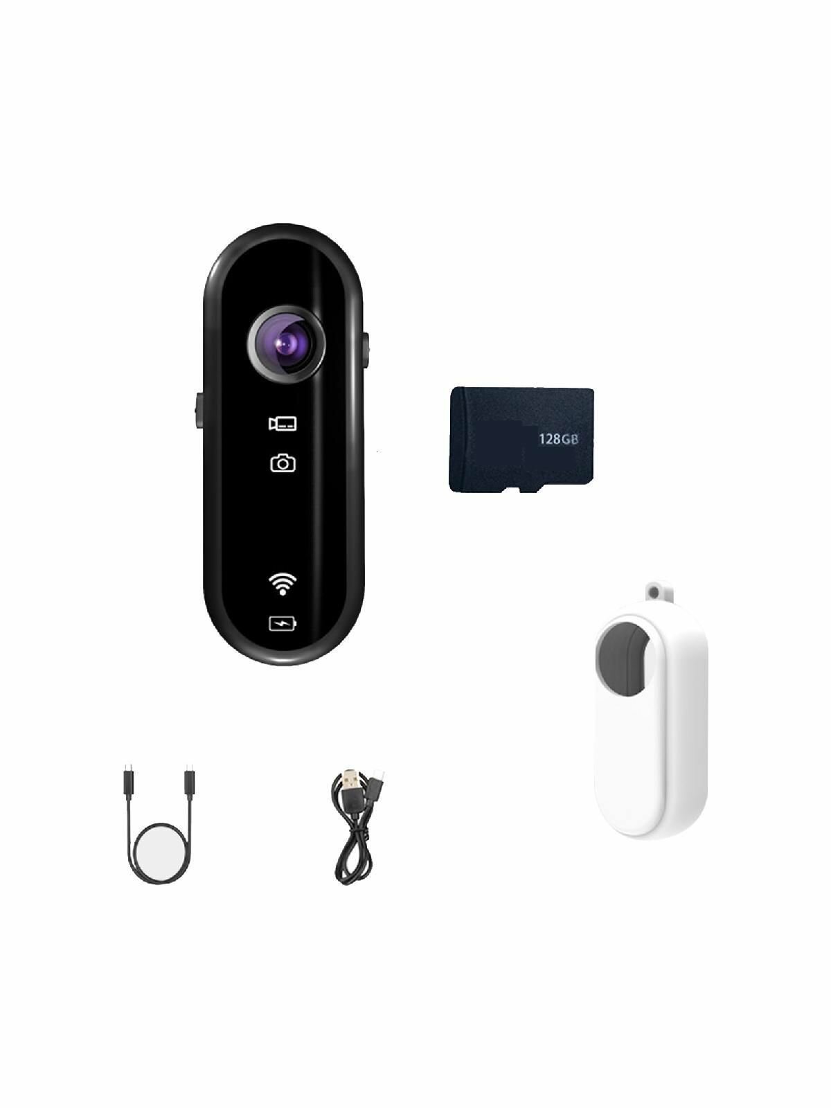 Экшн-камера для животных, Спортивная камера, карманная камера для большого пальца, протоколы совещаний (хранение и магнетизм)-128 г