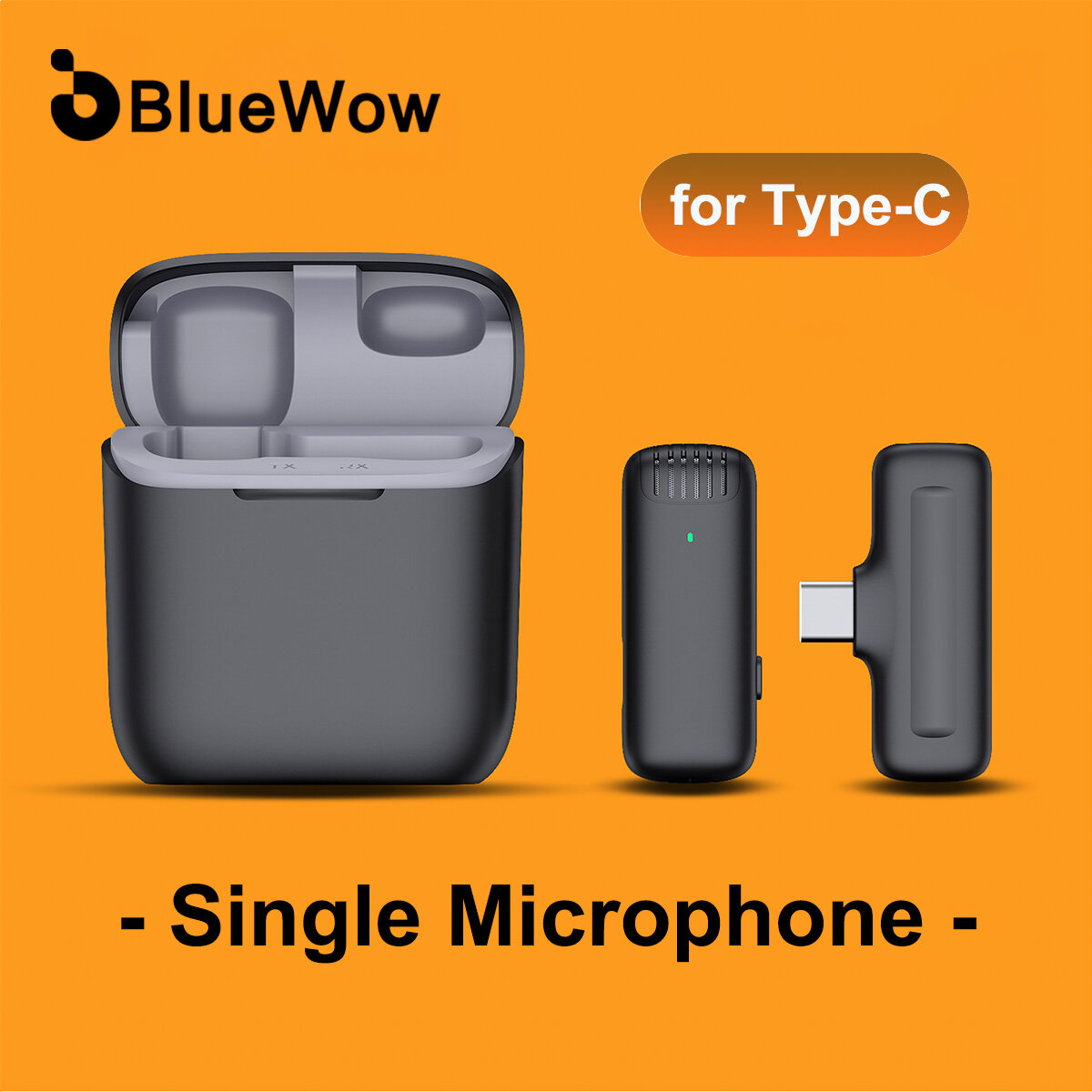 [Для Type-C][Samsung и Vivo не поддерживаются]BlueWow беспроводной петличный микрофон с микрофоном и шумоподавлением для