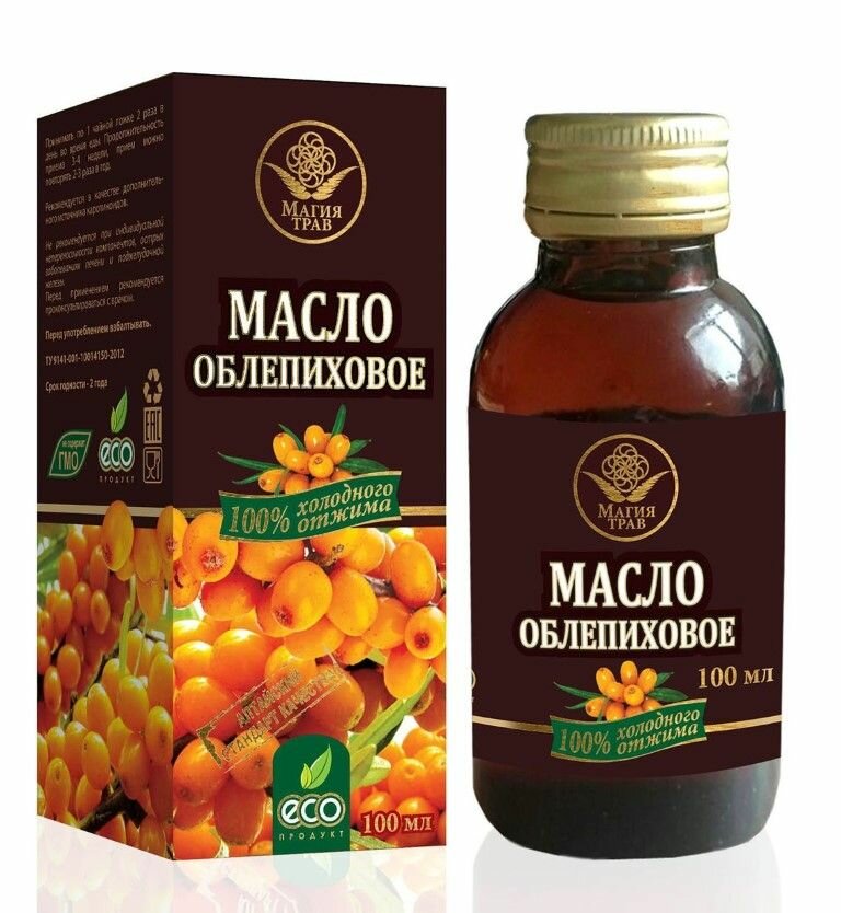 Масло косметическое Золотой Алтай облепиховое, 100 мл, для всех типов кожи