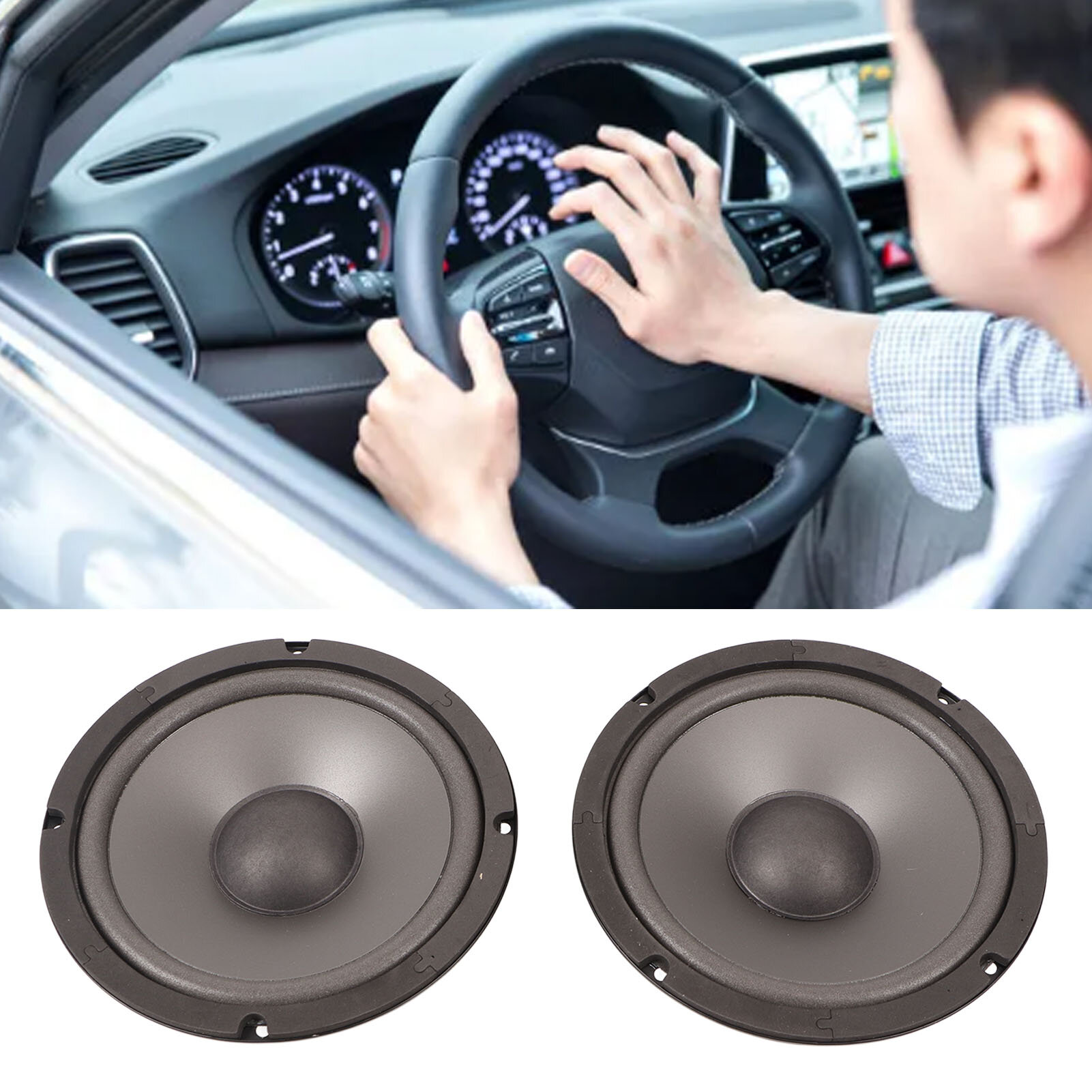 6,5-дюймовые автомобильные коаксиальные динамики, 600 Вт, высокая чувствительность, плотный чистый бас для автомобильной стереозвуковой системы