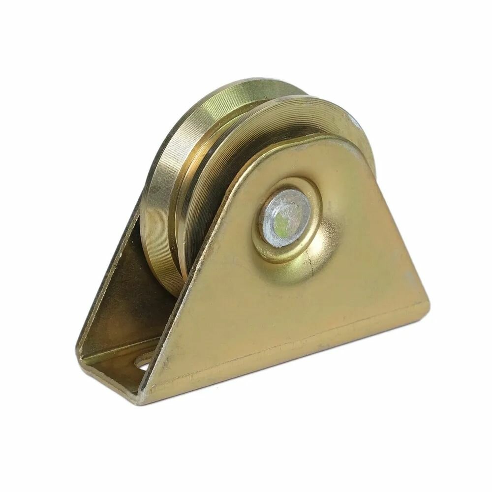 Ролик металлический ф 90х20мм с подшипником на трапецевидной платформе