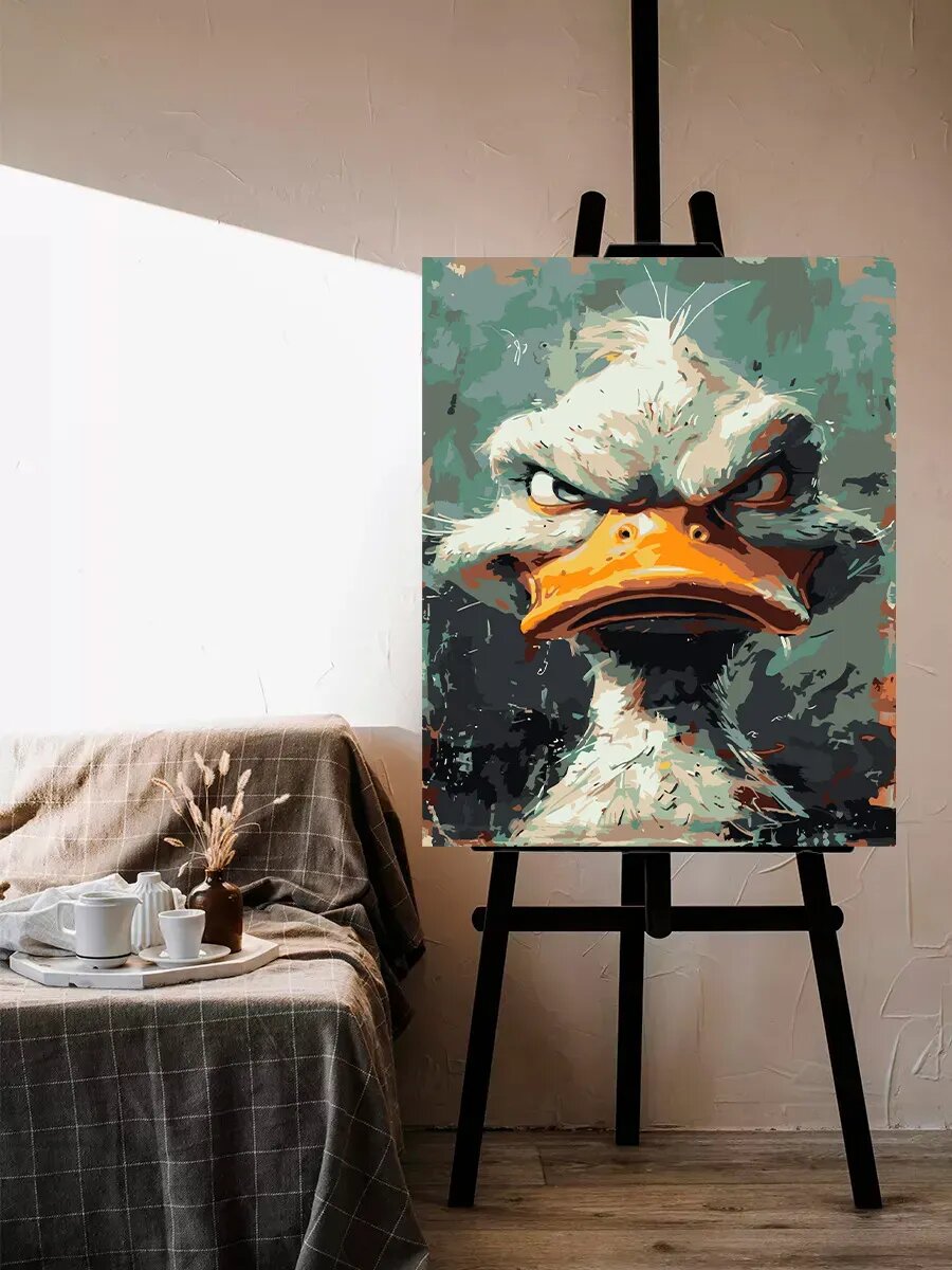 Картина по номерам Мультяшная Утка Животное Иллюстрация