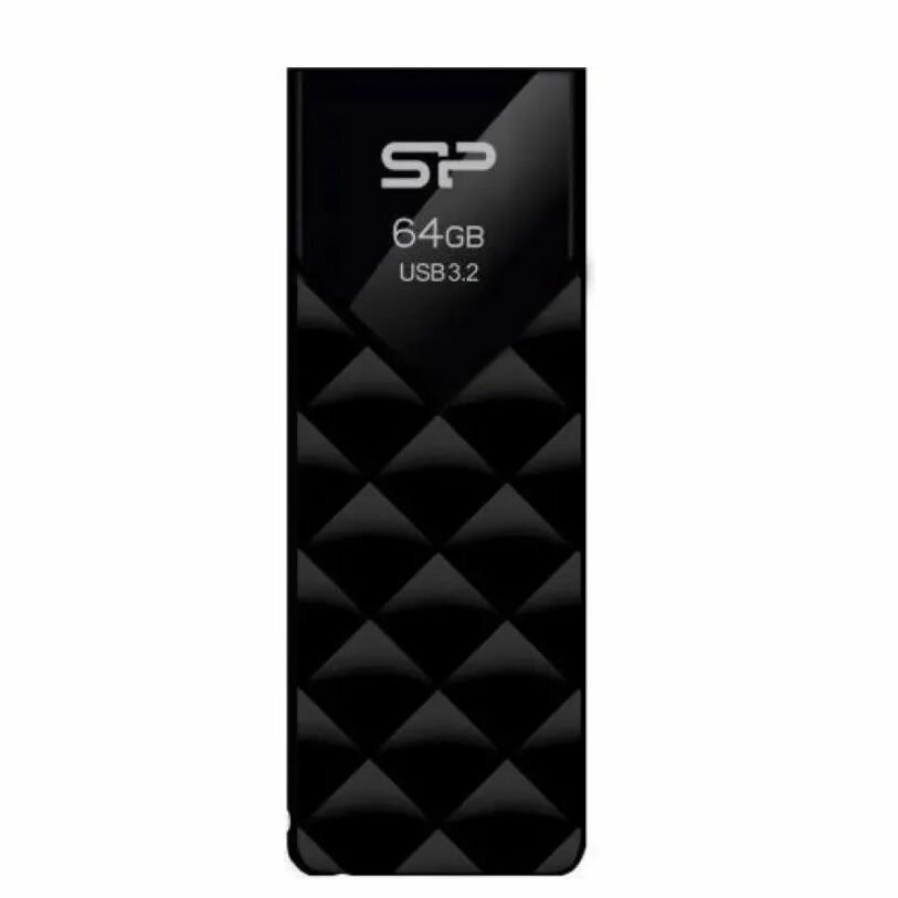 Память USB Flash 64 ГБ SILICON POWER Blaze B03 (SP064GBUF3B03V1K) - USB 3.1, USB Type-A, вид закрывания - Выдвижной, Пластик