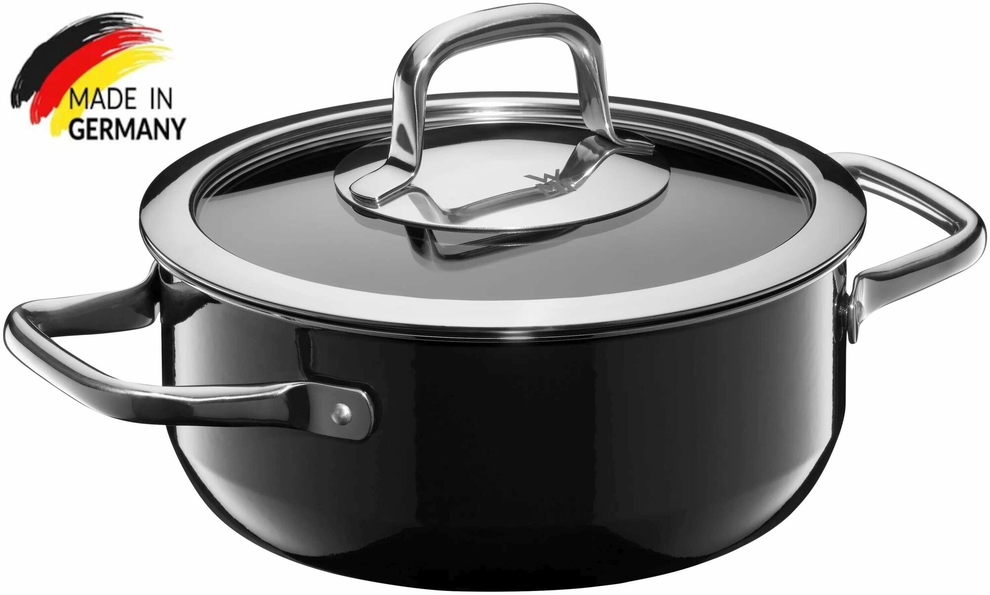 Кастрюля WMF Fusiontec Compact Германия Оригинал 1,8 л. с крышкой, чёрная