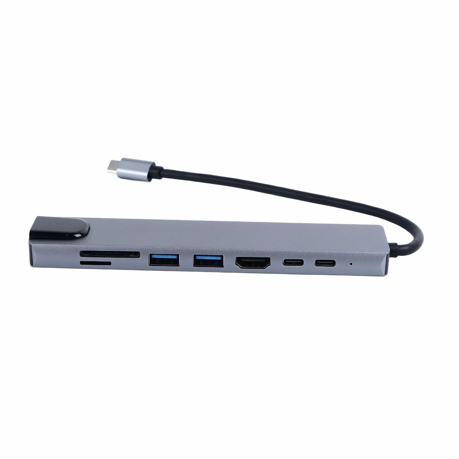 Концентратор типа C, 8 портов, высокоскоростной порт 4K UHD RJ45, порт из цинкового сплава, Plug and Play, док-станция типа C для ПК, ноутбука, телефона