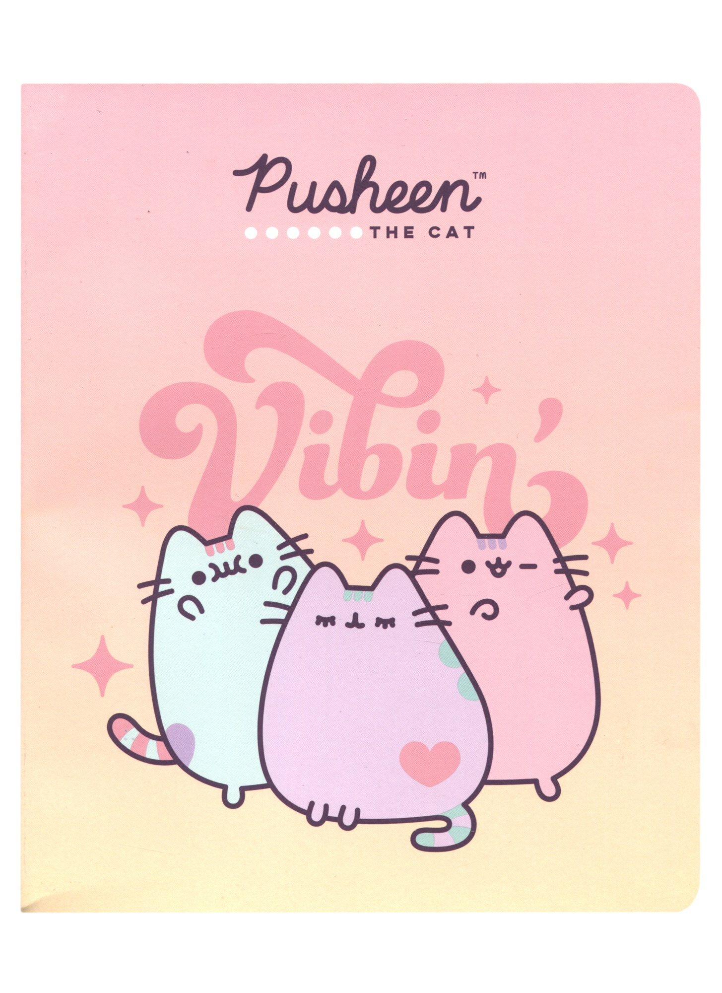 Тетрадь в клетку Pusheen, 48 листов, в ассортименте