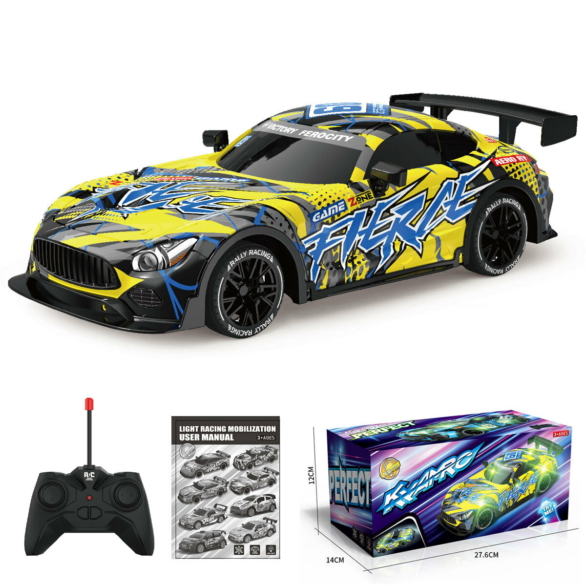 27 Гц Радиоуправляемая машинка, светящаяся игрушка, масштаб 1:18, имитация багги, электромобиль для гонок и дрифта, модель электромобиля, игрушка для детей, подарок