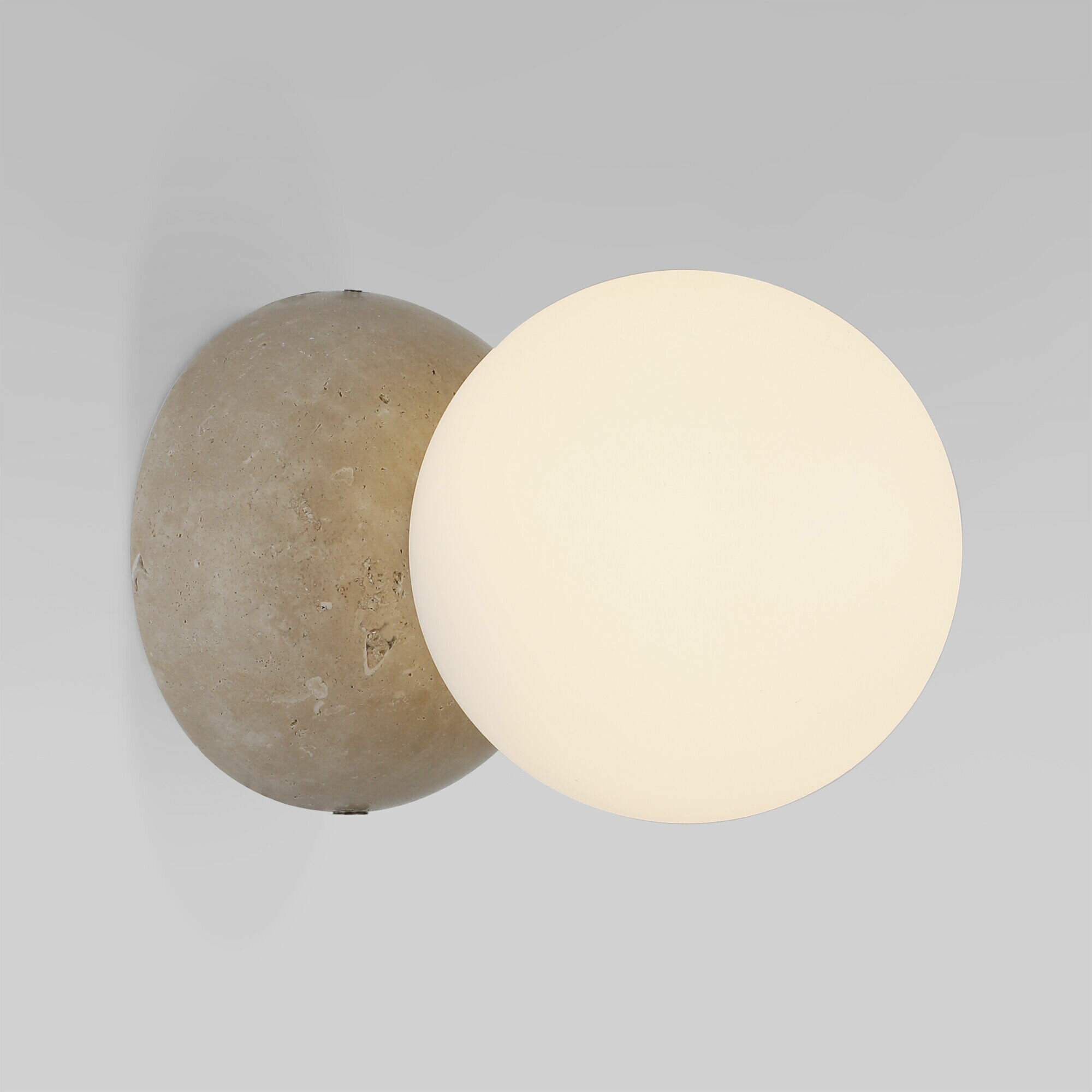 Бра / Настенный светильник Eurosvet Stone 303051, с травертином, 20 Вт, G9, белый