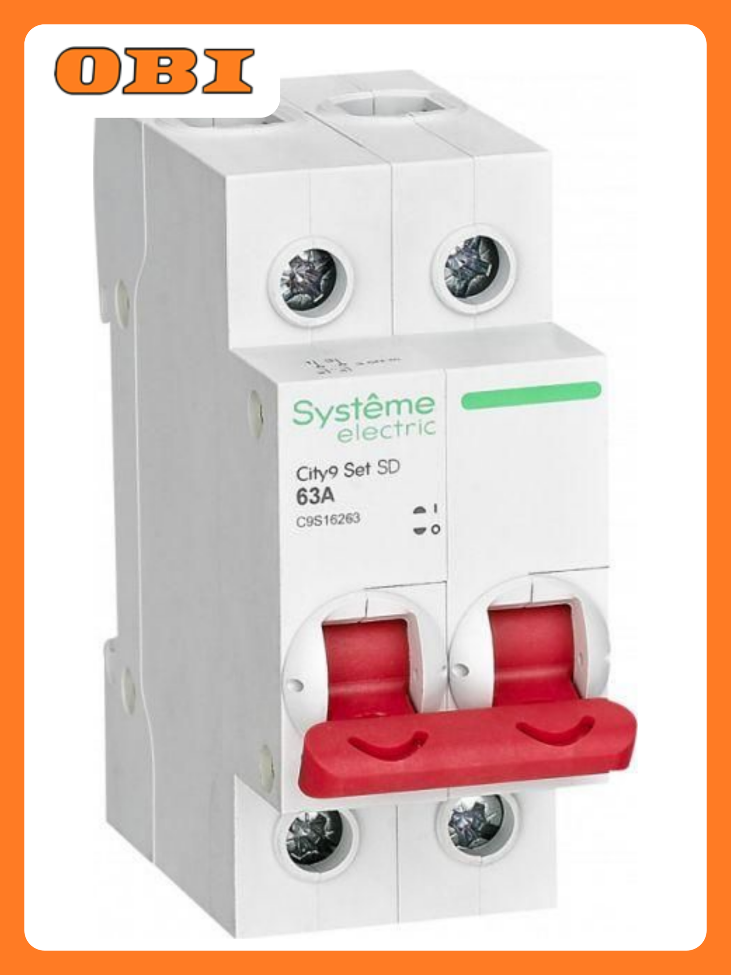 Выключатель нагрузки Systeme Electric City9 Set SE, 2 полюса, 63A, IP20