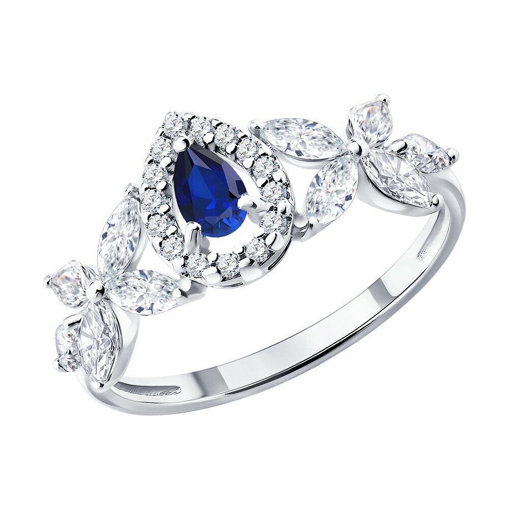 Кольцо, серебро, 925 проба, родирование