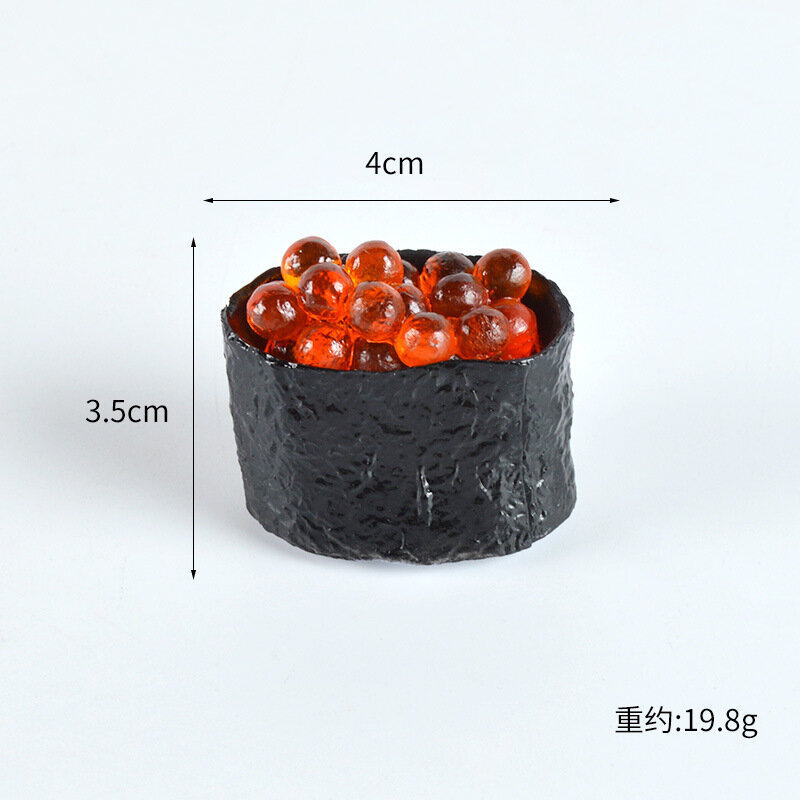 Маленькая имитация хвоста лосося и креветки, японская кухня, суши, модель для игры, мини-орнамент для рисовых шариков