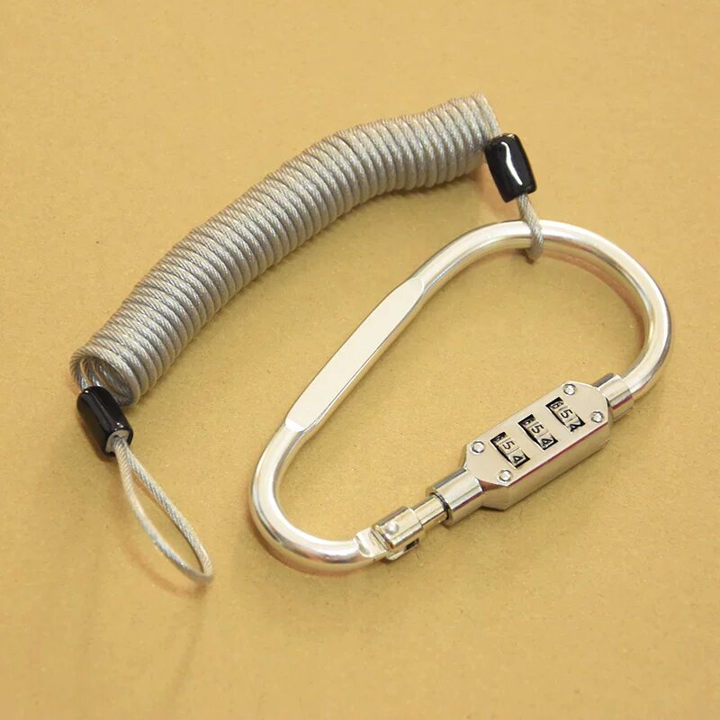 Многофункциональный открытый быстроподвесной небольшой металлический карабин с паролем, D-образный большой кольцевой