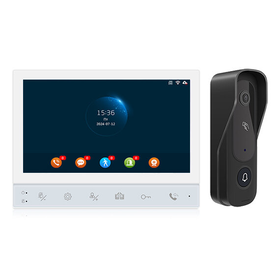 Комплект видеодомофона с wi-fi ATIX AT-I-K741F/TWСR White