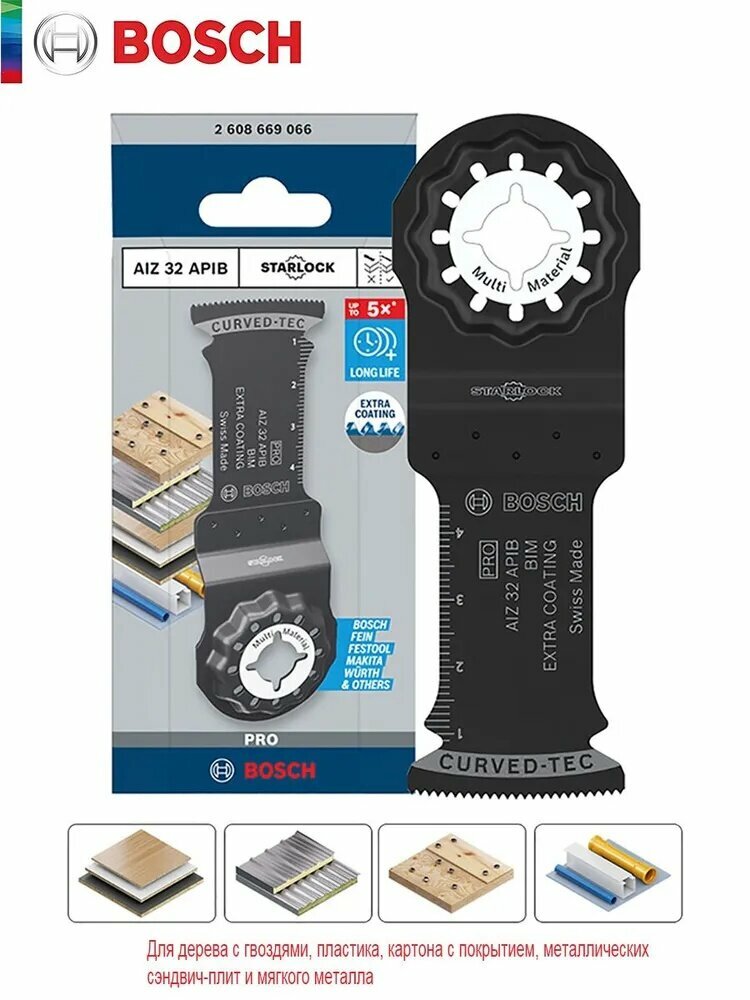 Насадка для реноватора Bosch starlock AIZ 32 APIB для резки дерева и металла