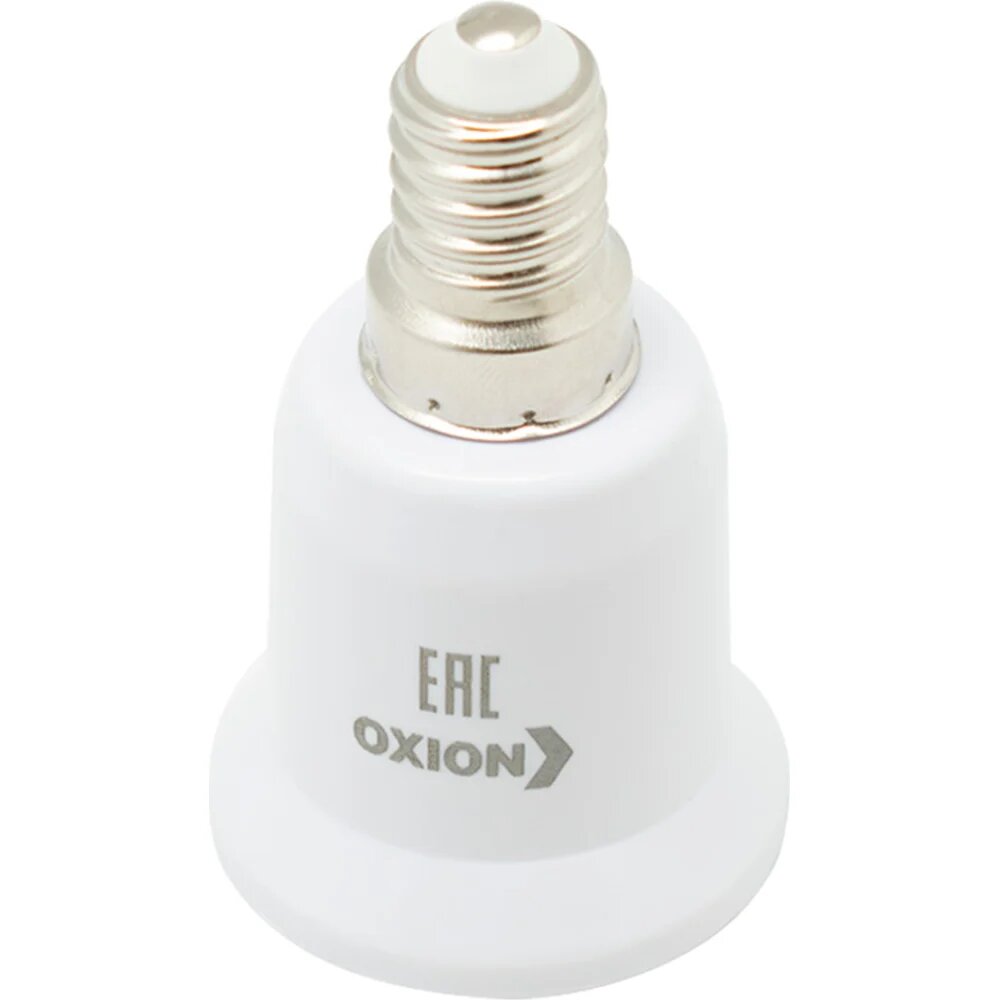 Переходник патрон Е14 в патрон Е 27, арт. OXION AH-005WH-E14TOE27