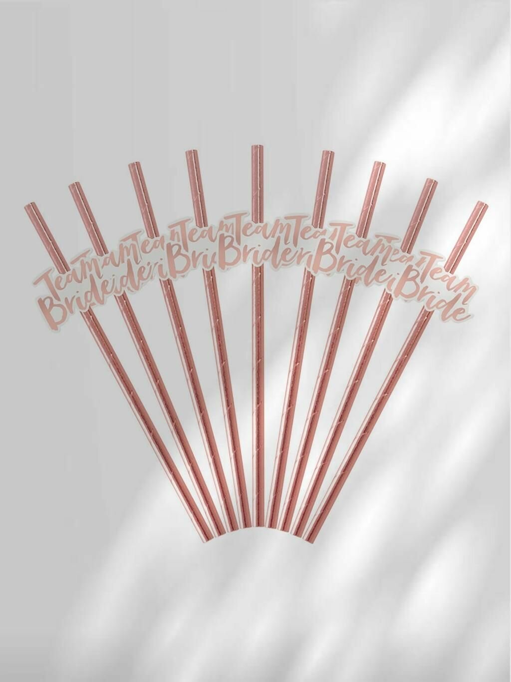 Бумажные трубочки "Team Bride", 12 шт.